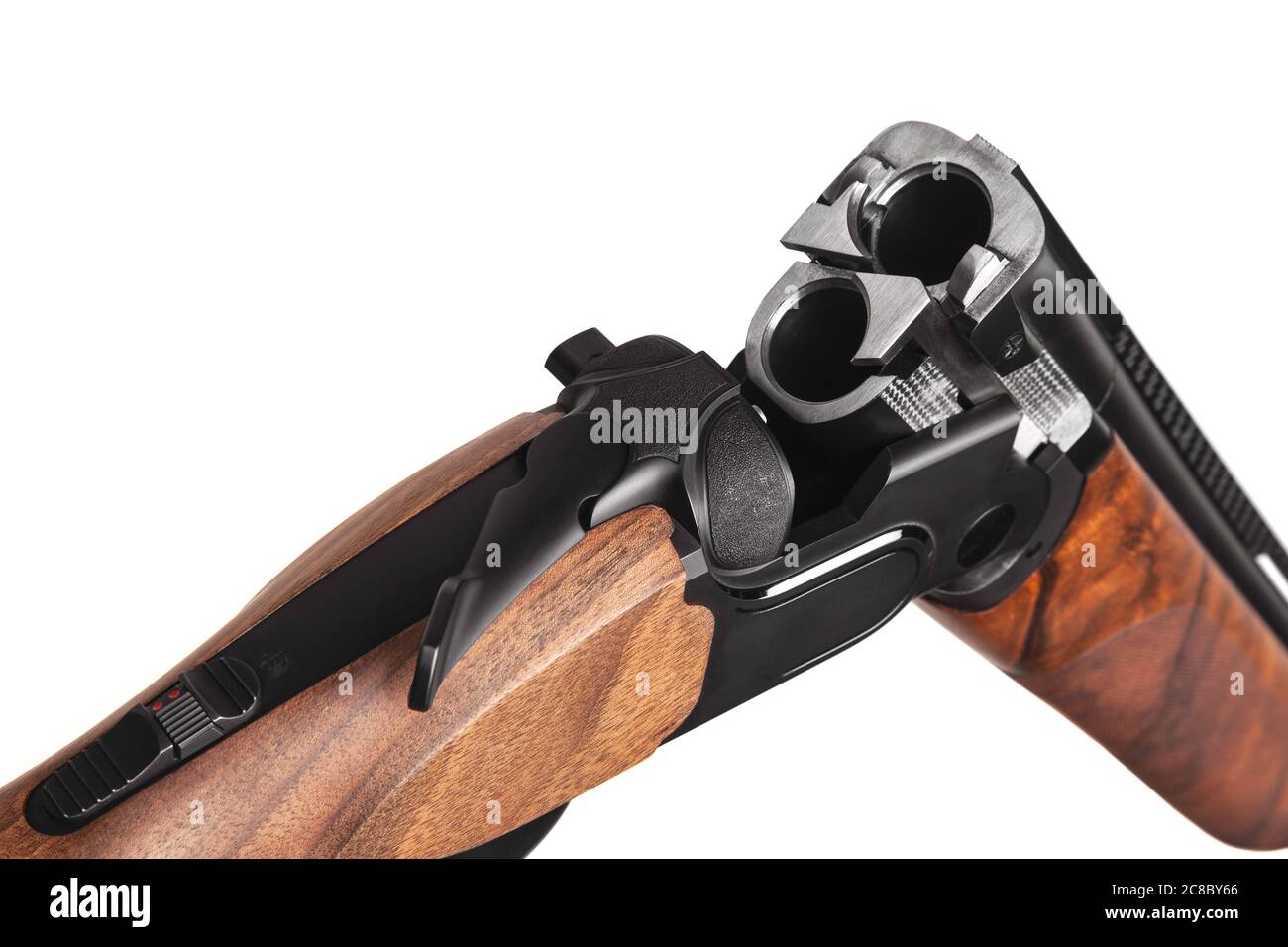 An ultra modern sporting double-barreled shotgun for trap shooting ...