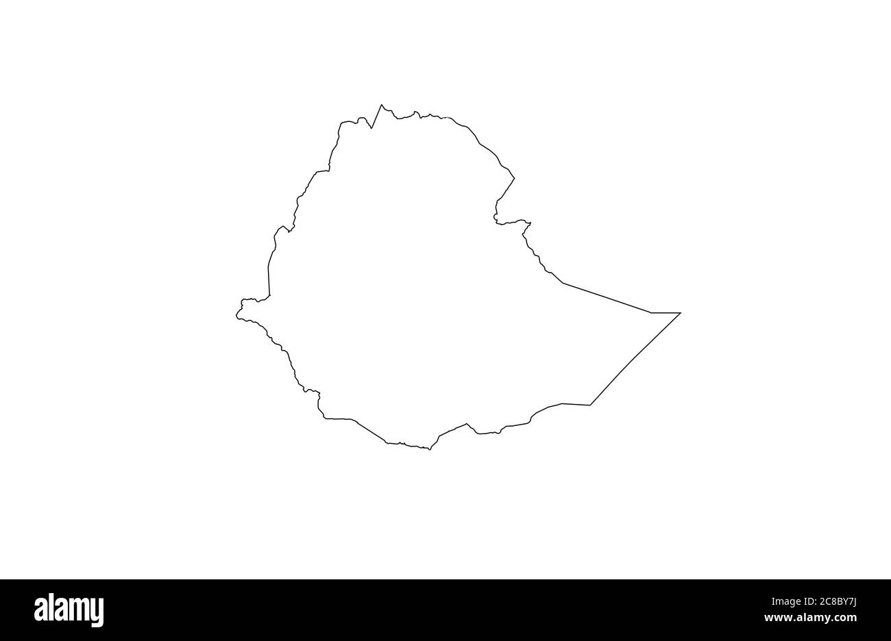 Ethiopia map outline vector illustration Stock Vector Image & Art - Alamy