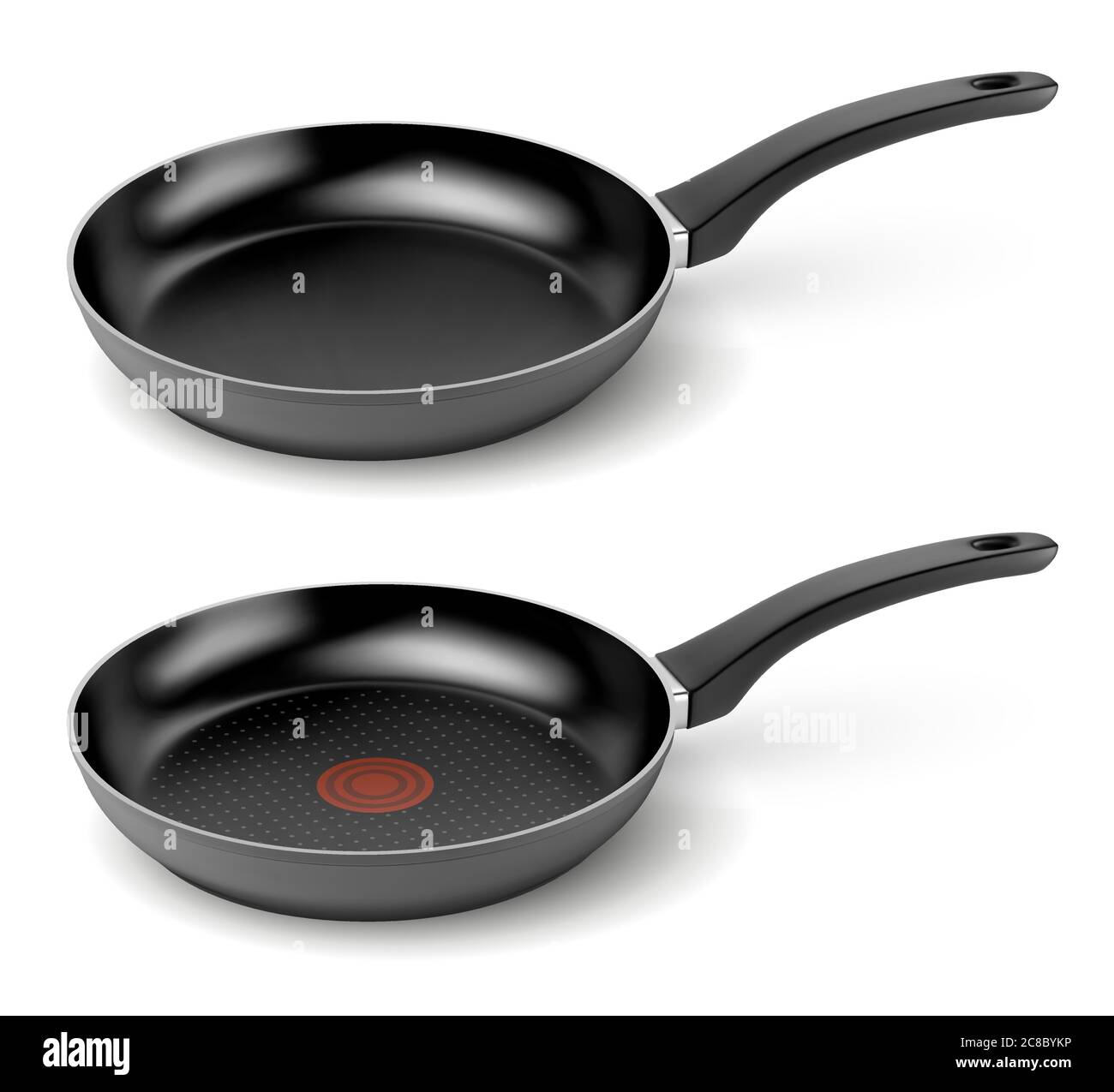 Vector frying pans on white background Stock Vector Image & Art - Alamy