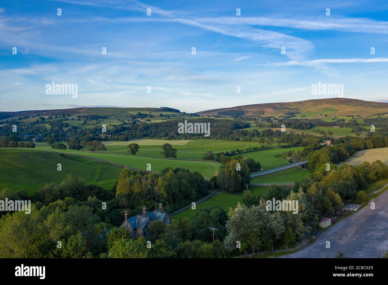 An aerial view of the yorkshire dales hi-res stock photography and ...