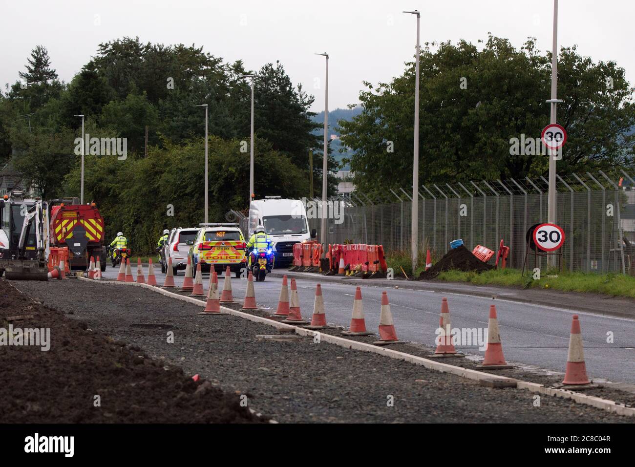 Glasgow, Scotland, UK. 23rd July, 2020. Pictured: VIP gets police ...