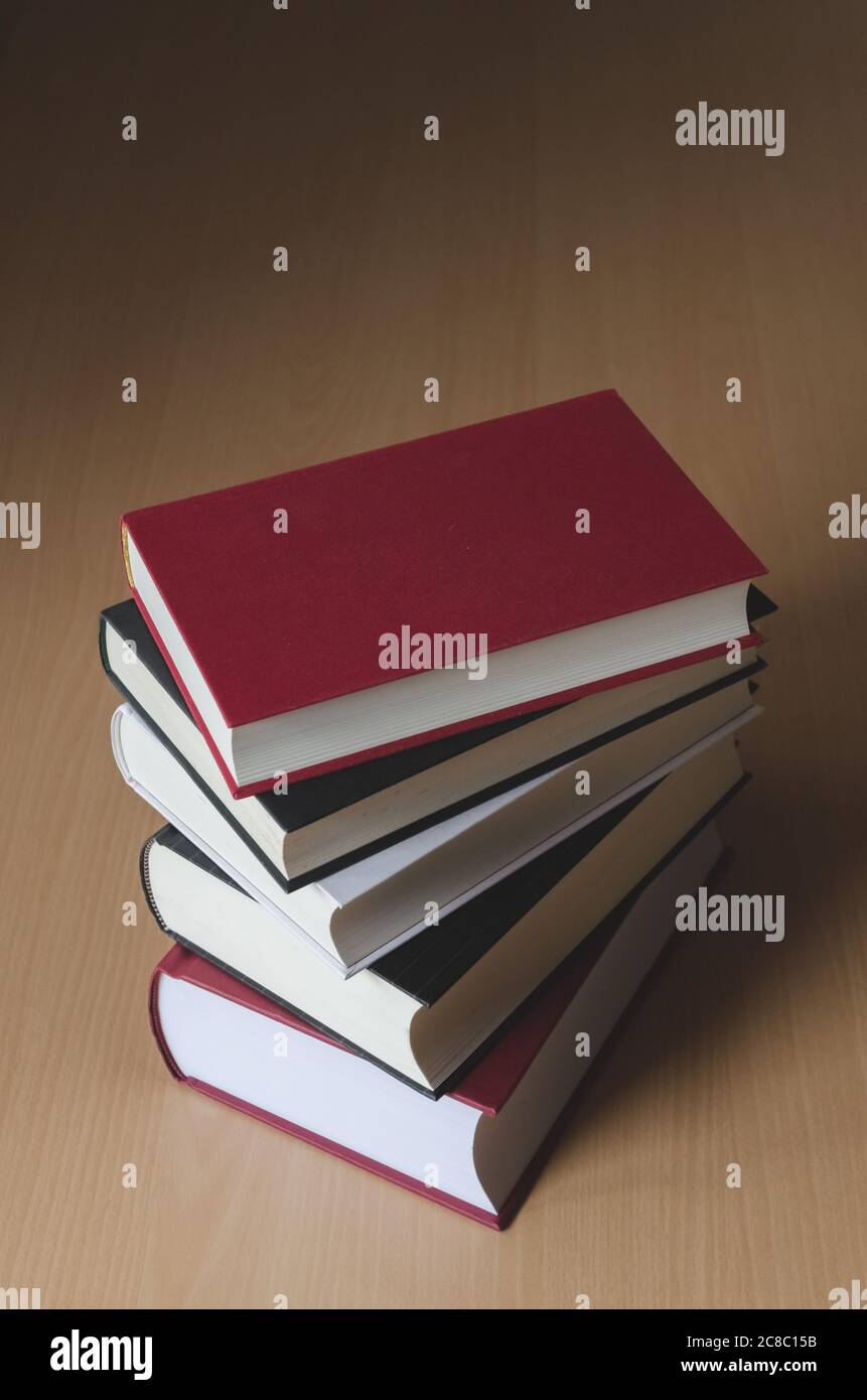 Pile table hi-res stock photography and images - Alamy