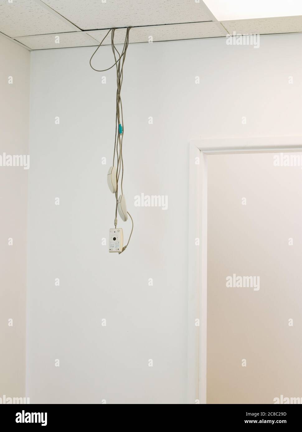 Tangled Hanging from Office Ceiling Stock Photo - Alamy
