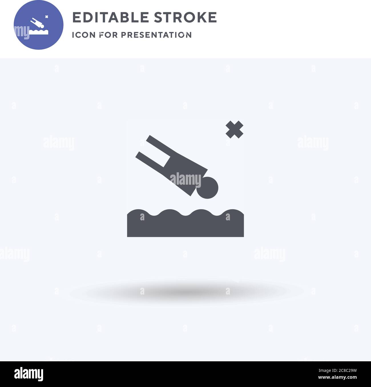 No Jumping icon vector, filled flat sign, solid pictogram isolated on ...