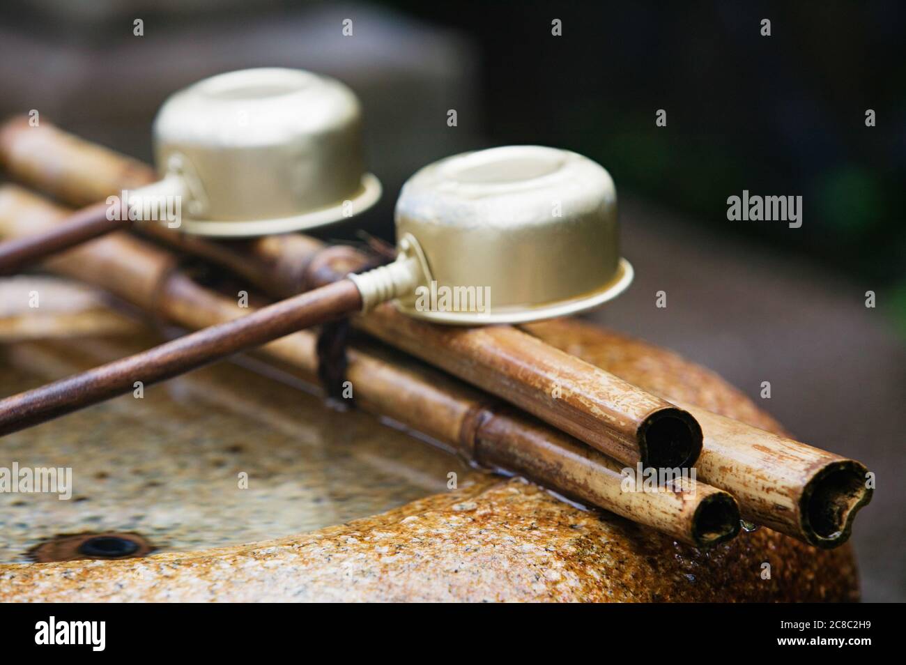 Row of Japanese ladles Stock Photo - Alamy
