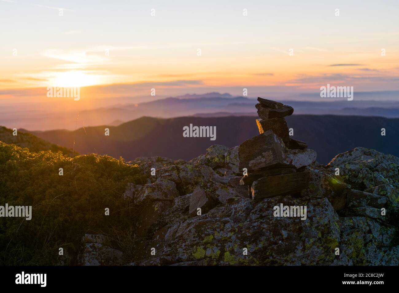 Milestone on a mountain hi-res stock photography and images - Alamy
