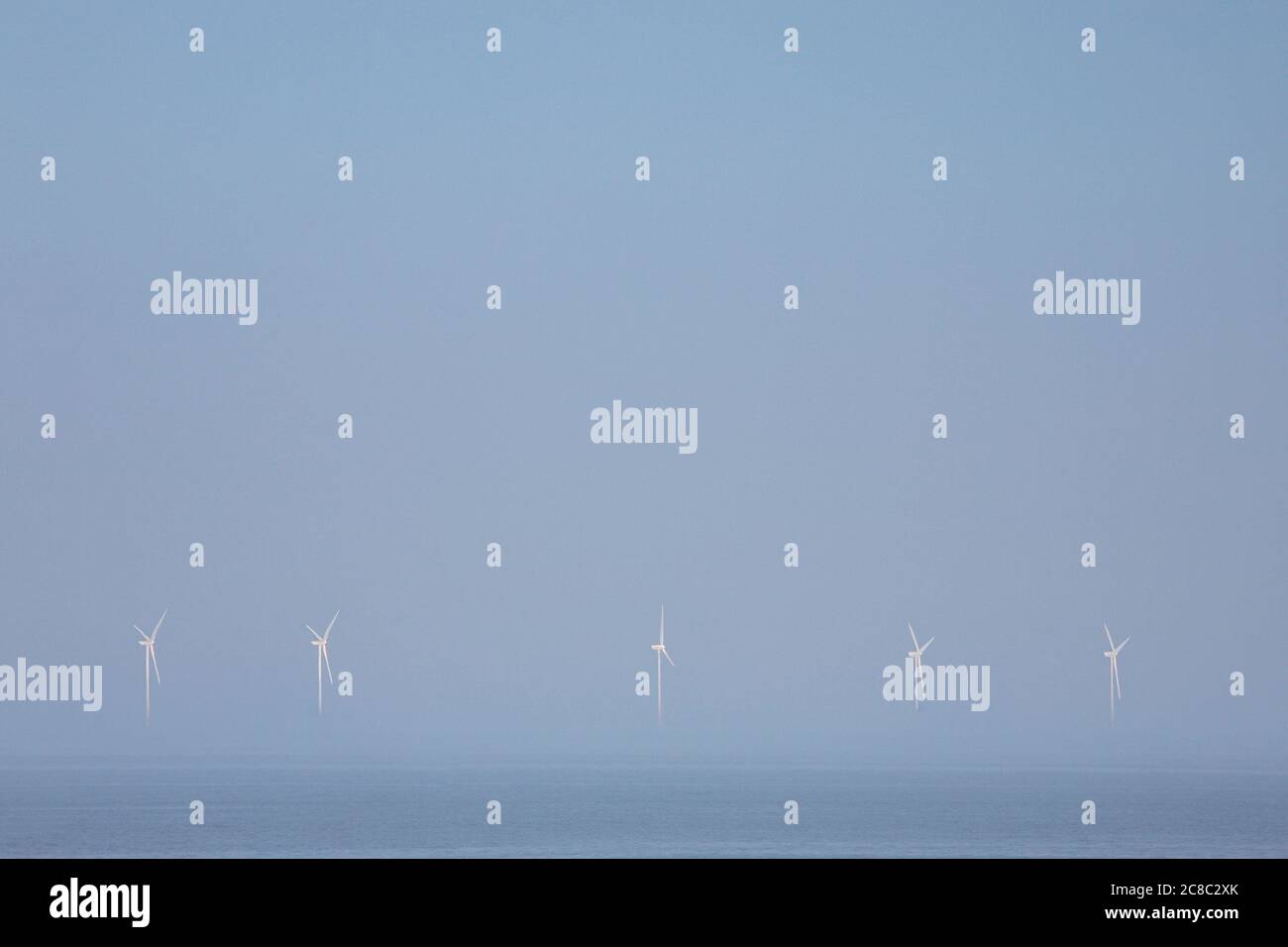 Wind farm in ocean Stock Photo - Alamy