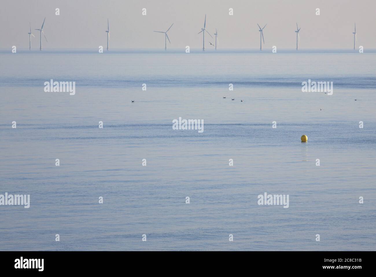 Wind farm in ocean Stock Photo - Alamy