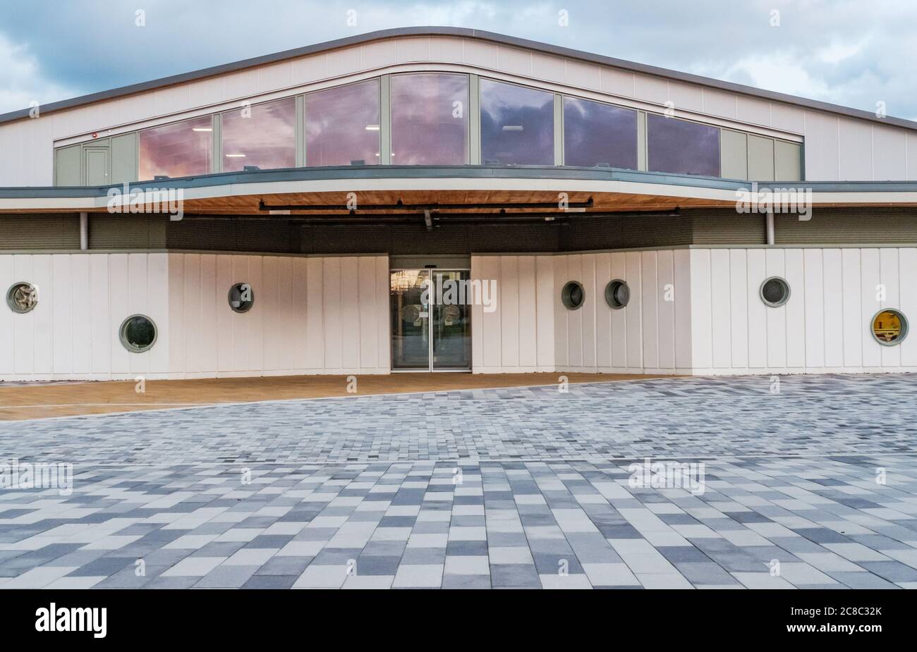 Newly constructed community and education centre at a former RAF base ...