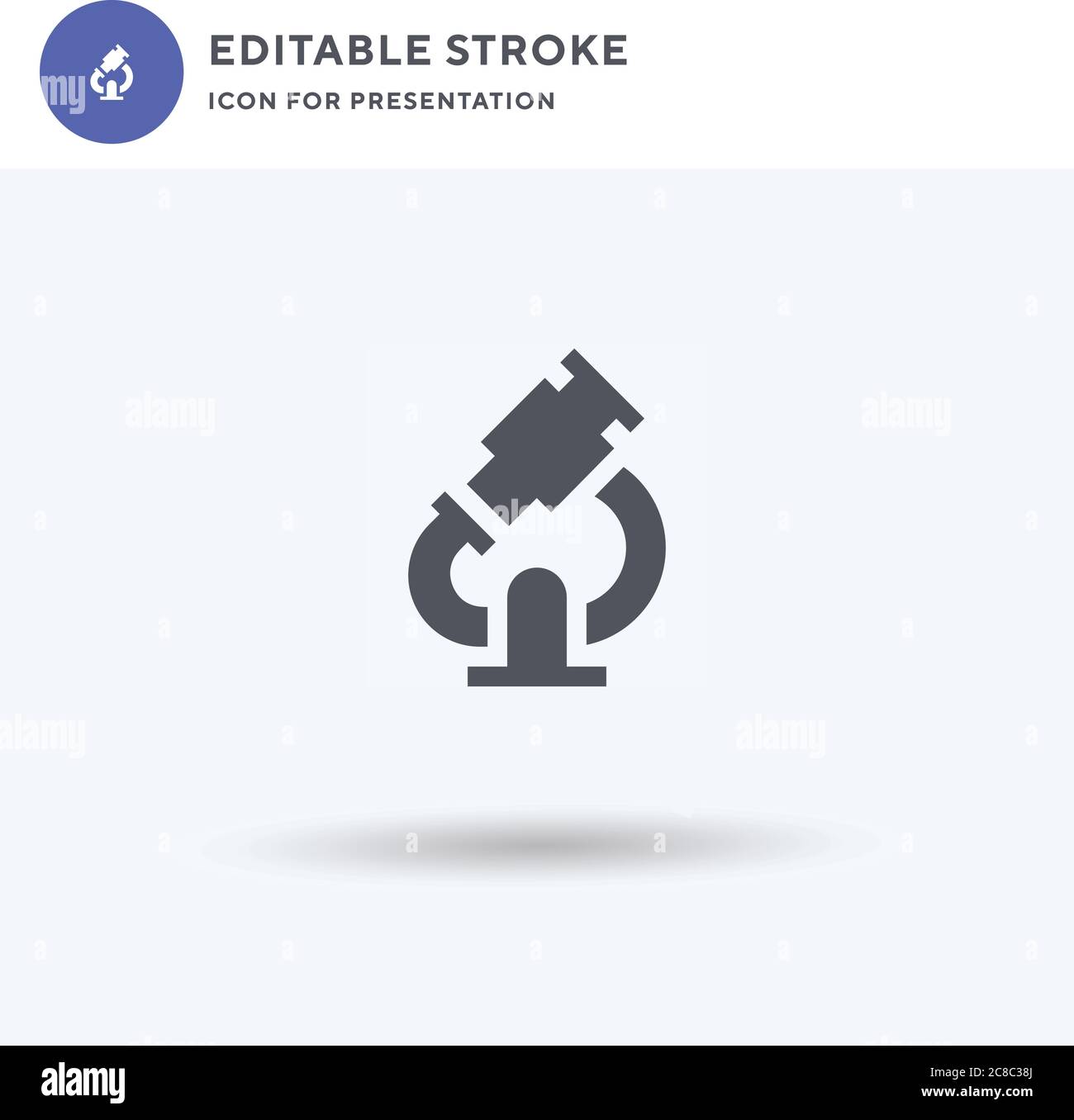 Microscope icon vector, filled flat sign, solid pictogram isolated on ...