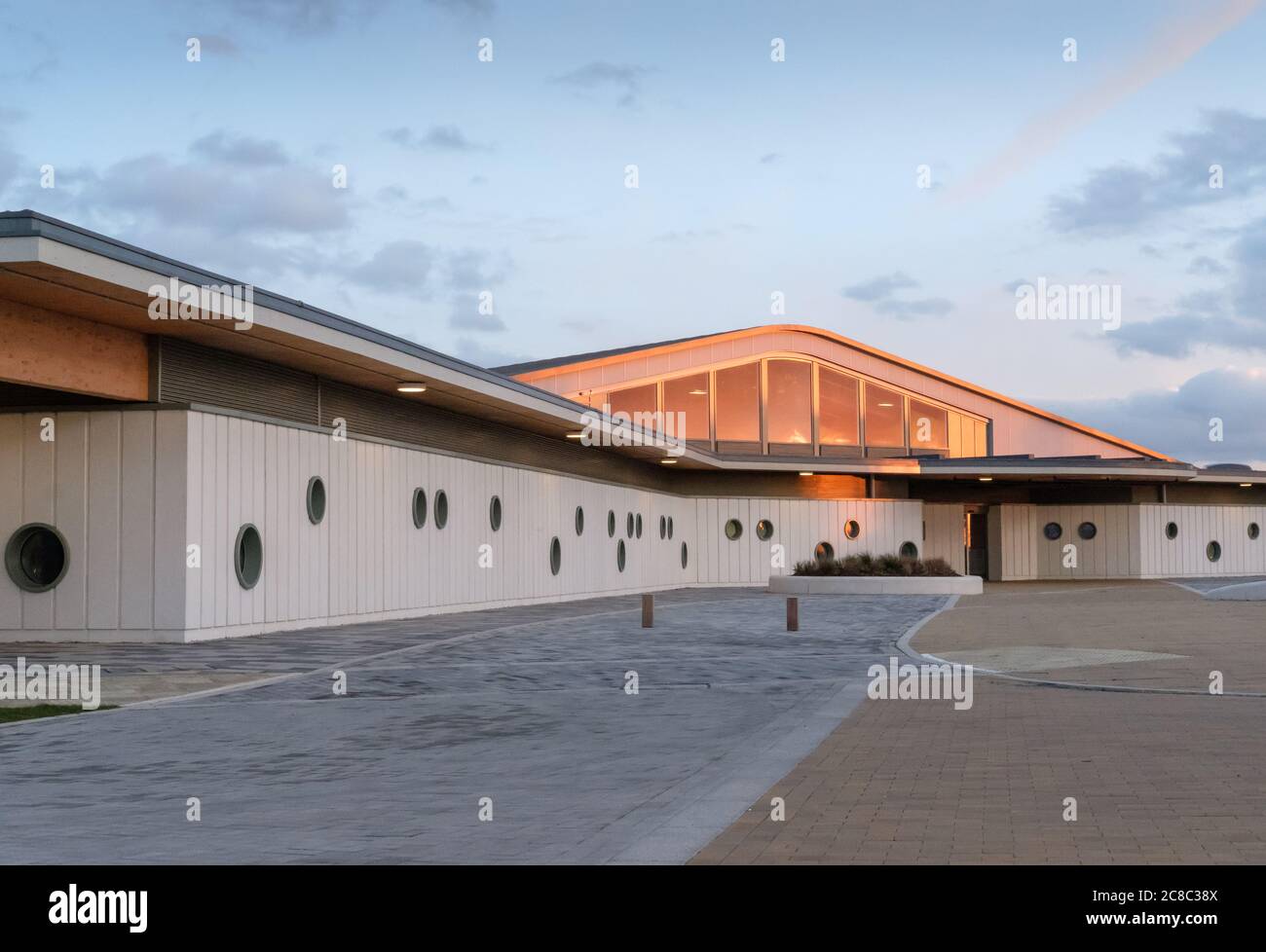 Newly constructed community and education centre at a former RAF base ...