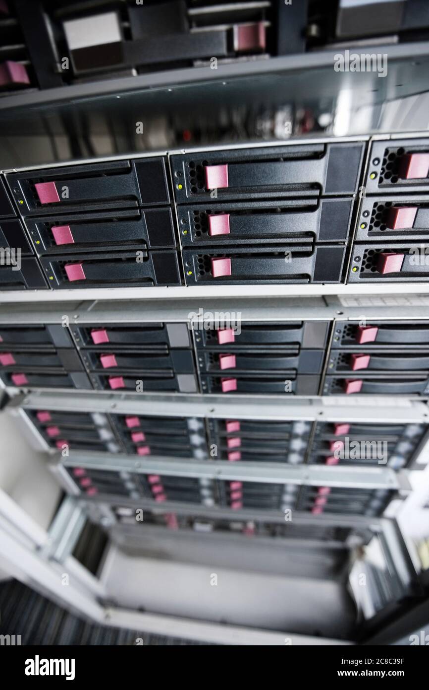 Close up of server hard drives in data center Stock Photo - Alamy