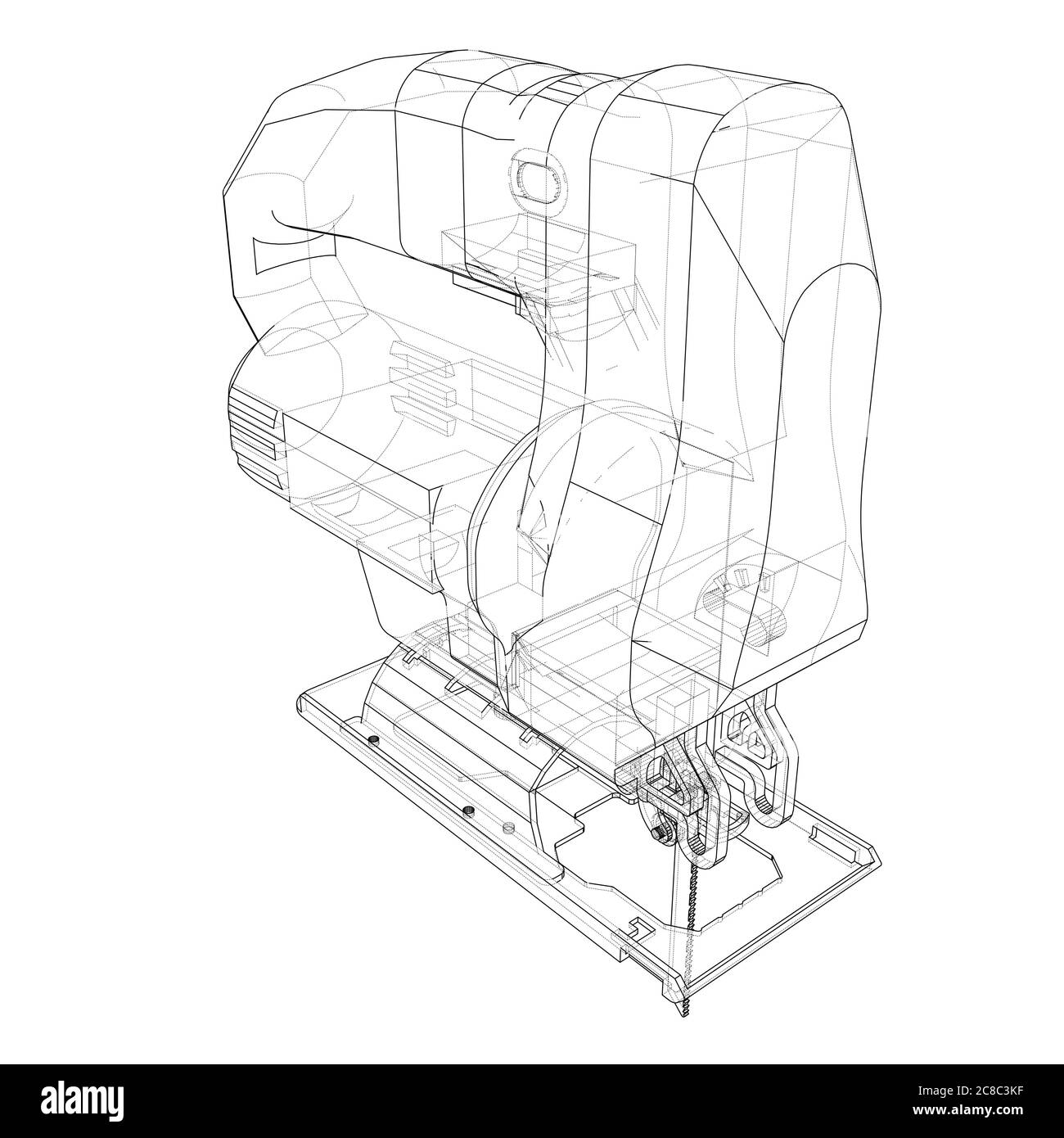 Outline Jig saw Stock Photo - Alamy