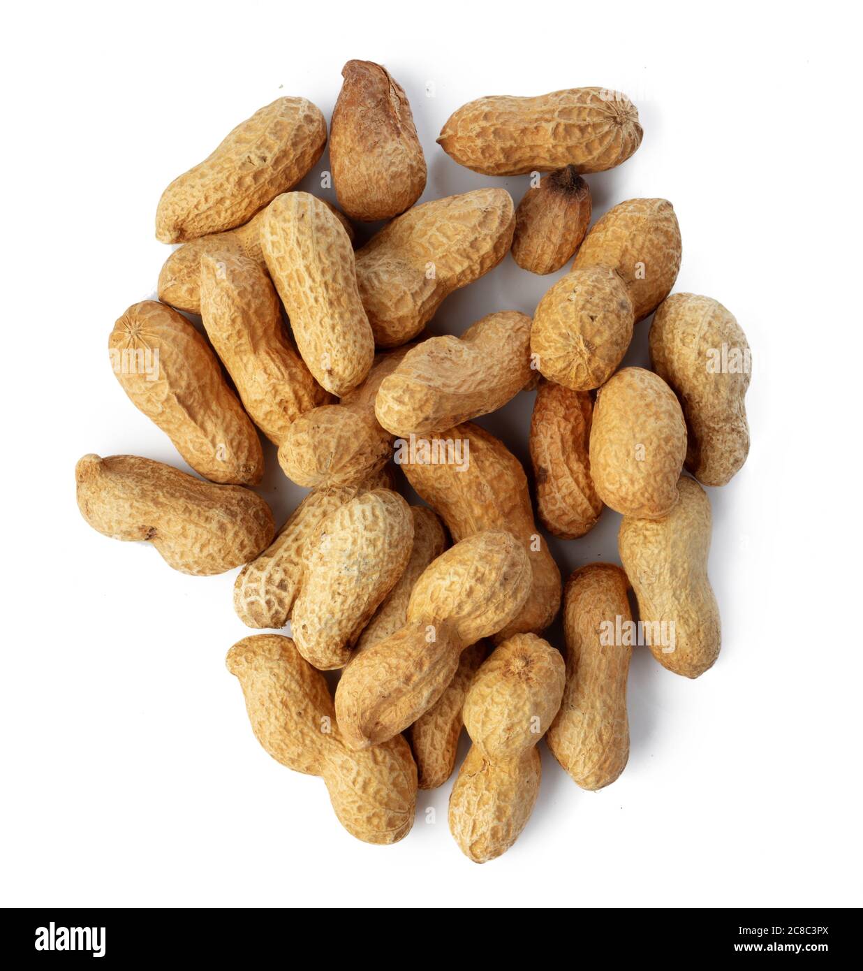 Peanuts in shell isolated on white background Stock Photo - Alamy