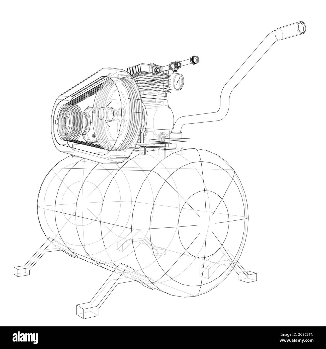 Outline Air compressor Stock Photo - Alamy
