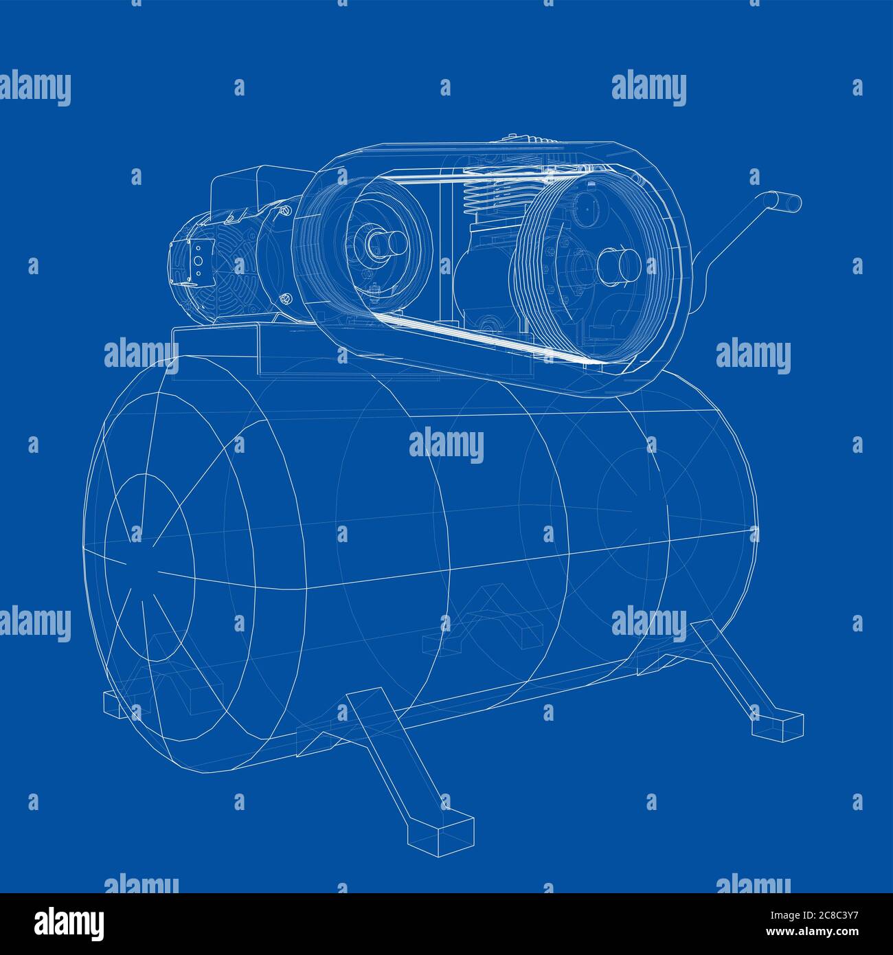 Outline Air compressor Stock Photo - Alamy