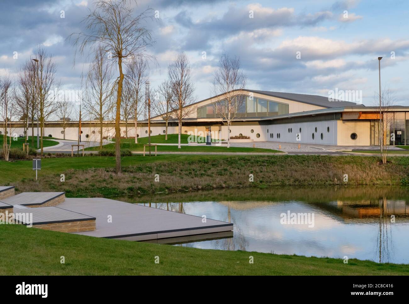 Newly constructed community and education centre at a former RAF base ...