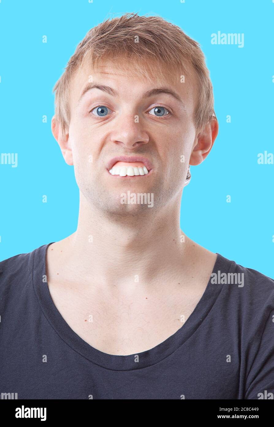 Caucasian male with bad teeth Stock Photo - Alamy