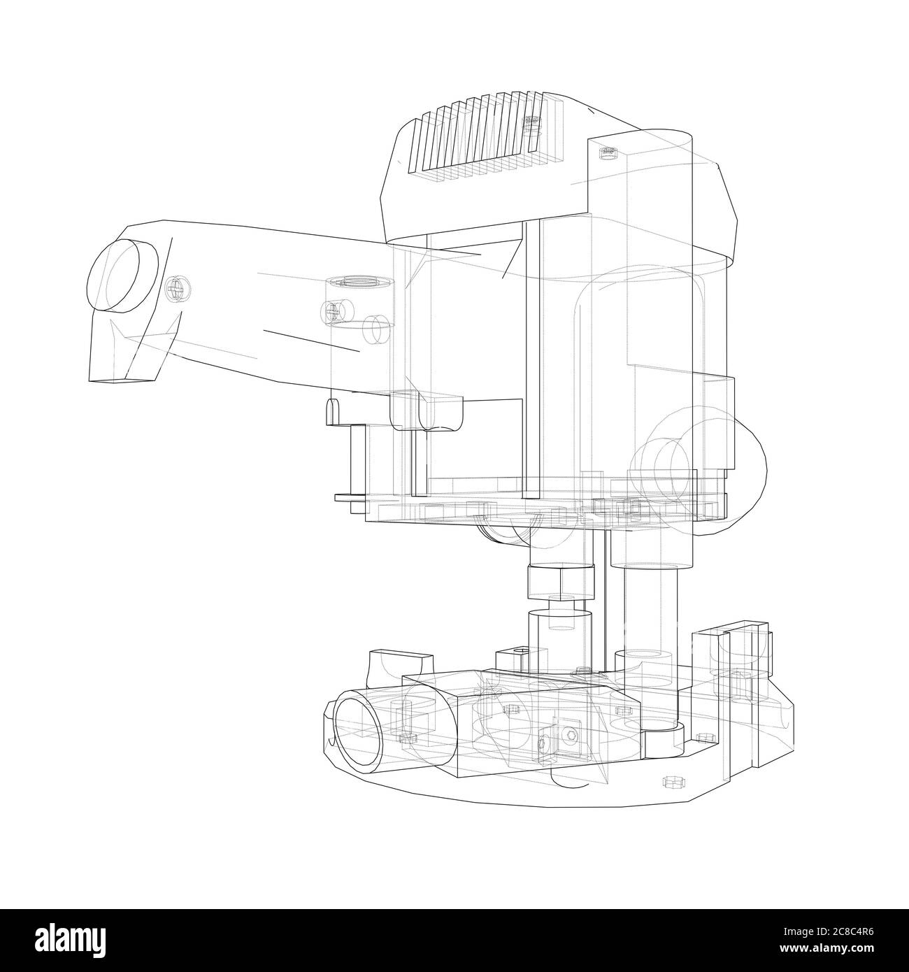 Outline milling machine Stock Photo - Alamy