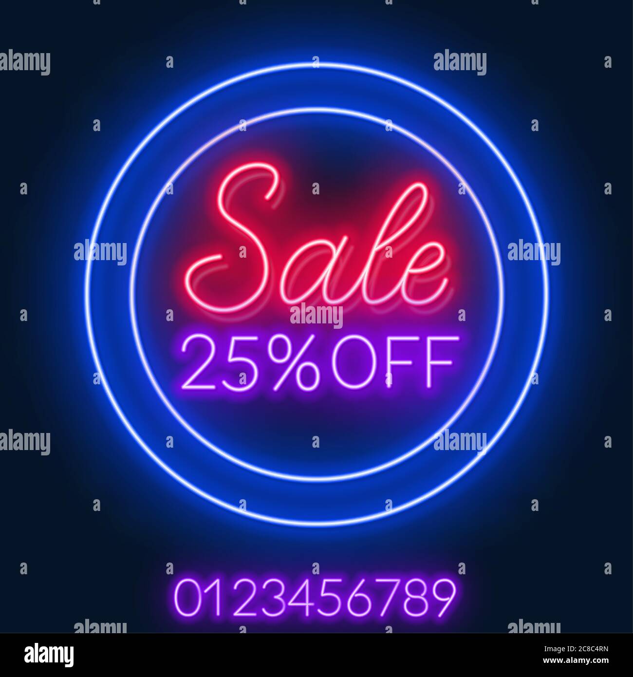 Sale neon sign. Offer a discount. Template Stock Vector Image & Art - Alamy