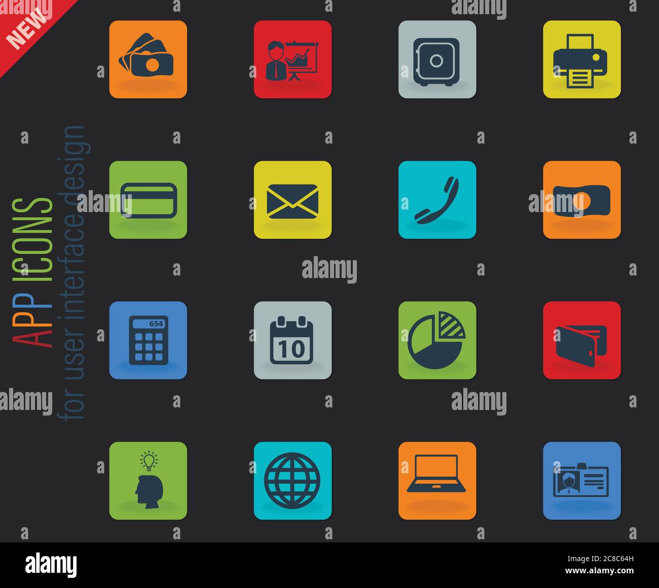 Office simply icons Stock Vector Image & Art - Alamy