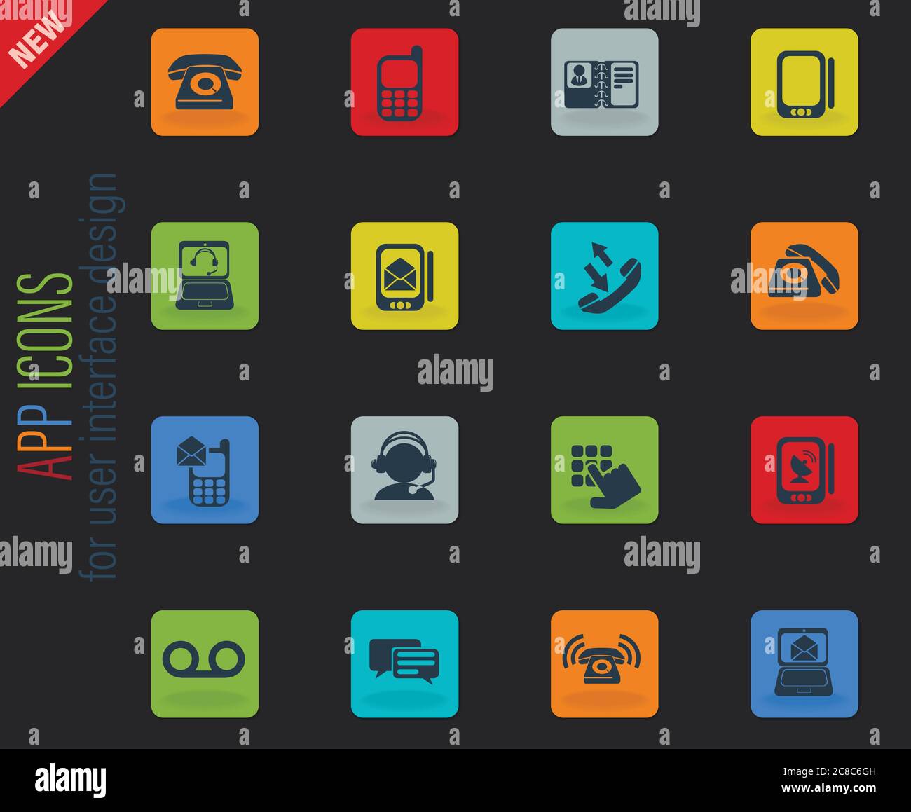 Landline telephone icon image hi-res stock photography and images - Alamy