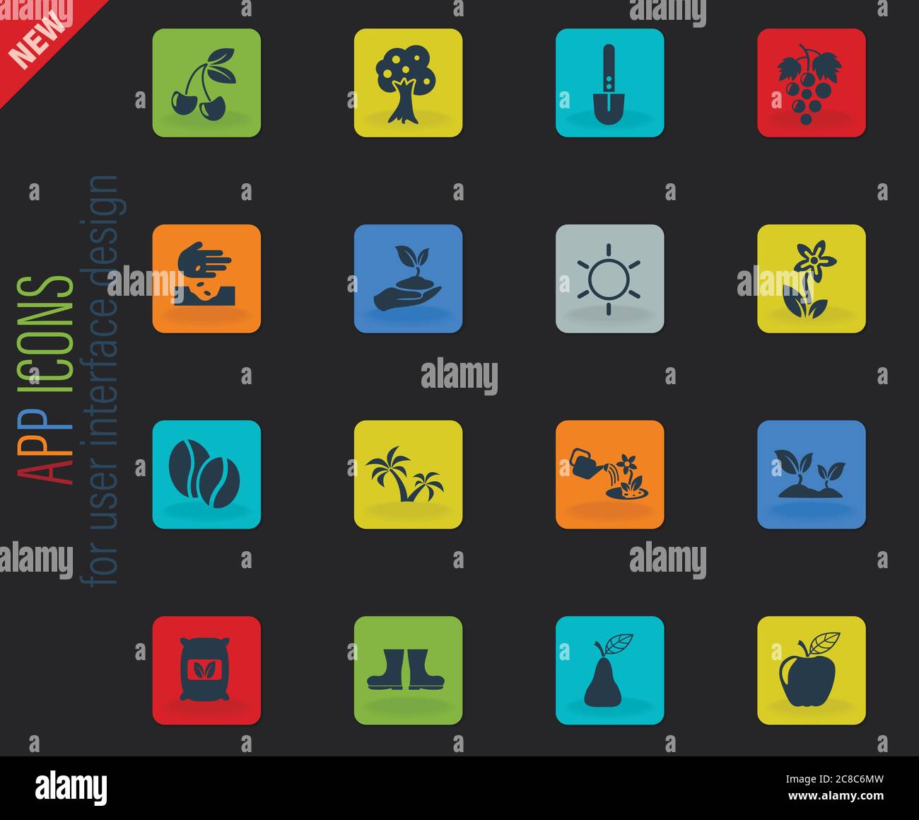 plants icon set Stock Vector Image & Art - Alamy