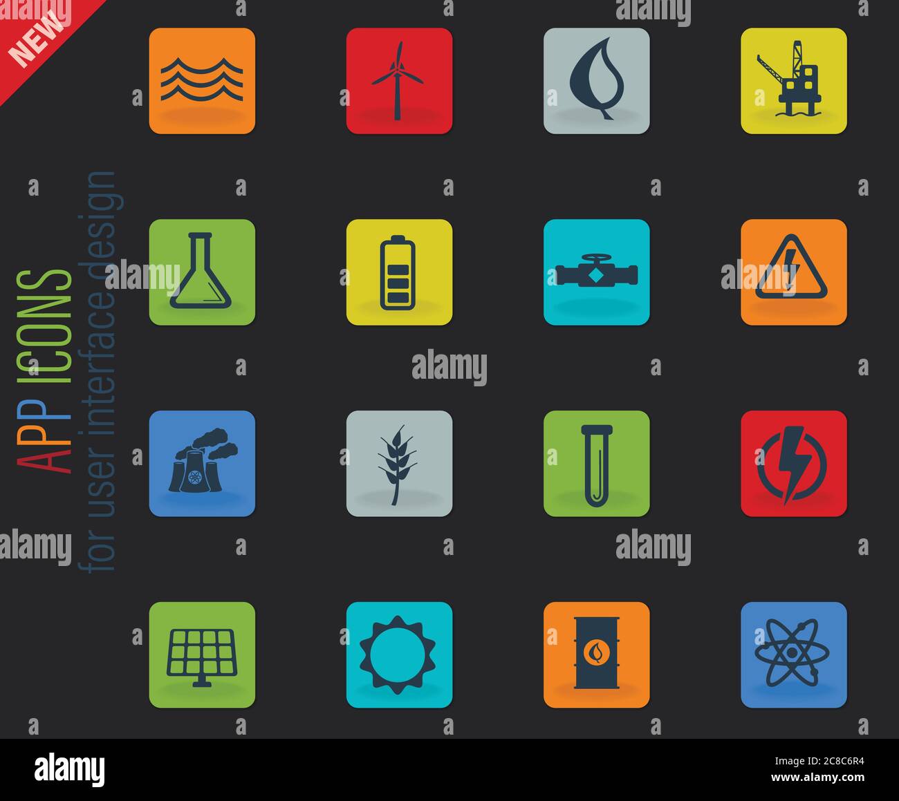 Power generation simply icons Stock Vector Image & Art - Alamy