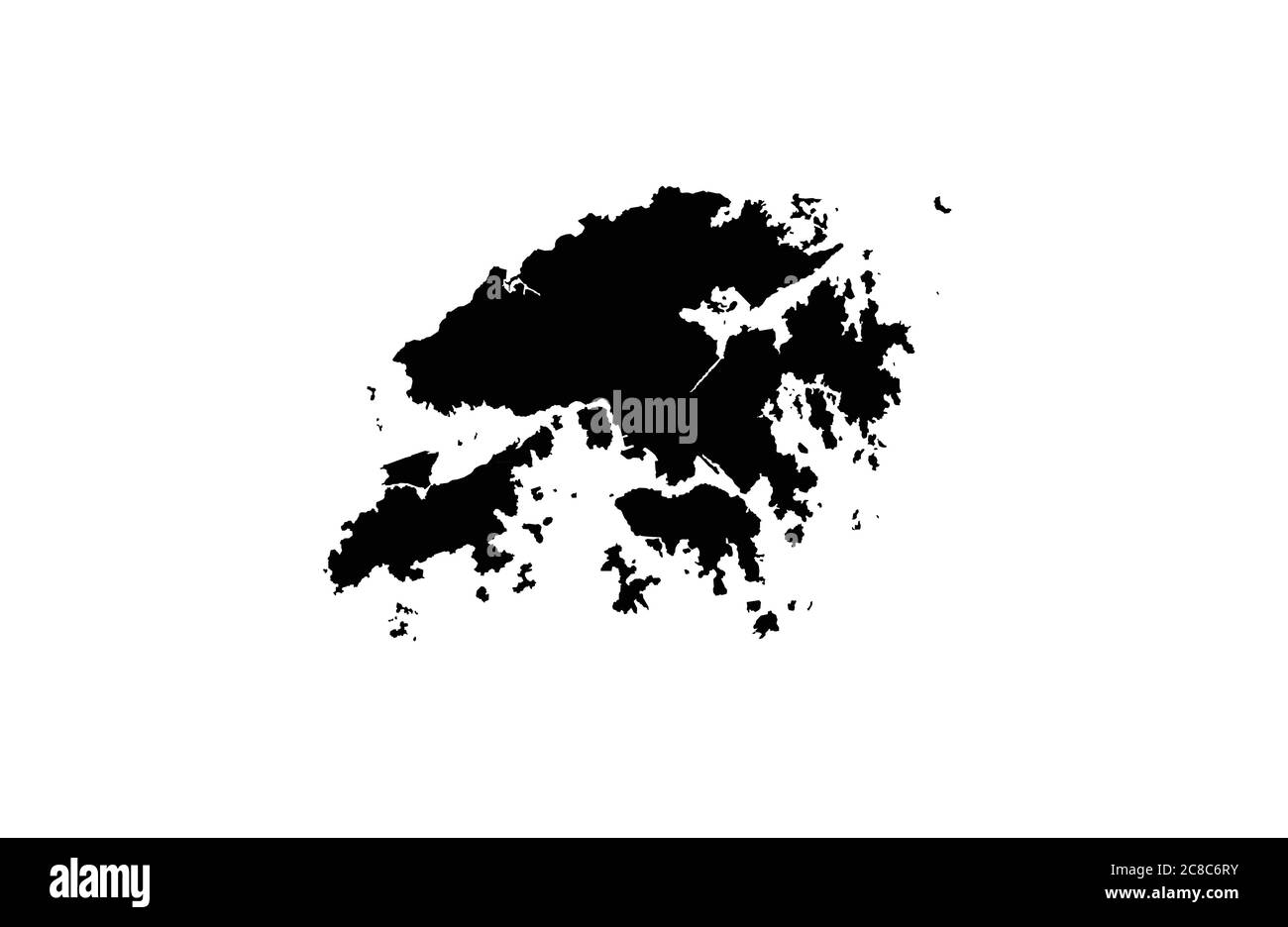 Hong kong skyline silhouette Black and White Stock Photos & Images - Alamy