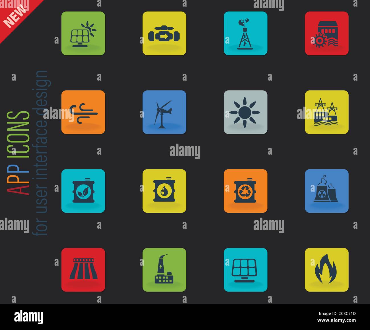 Power generation industry icons Stock Vector Image & Art - Alamy