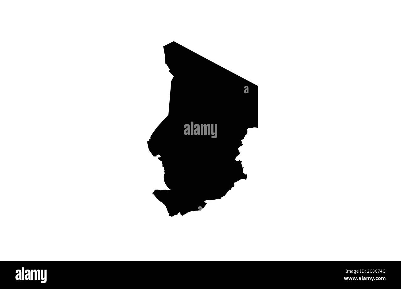 Chad map outline vector illustration Stock Vector Image & Art - Alamy