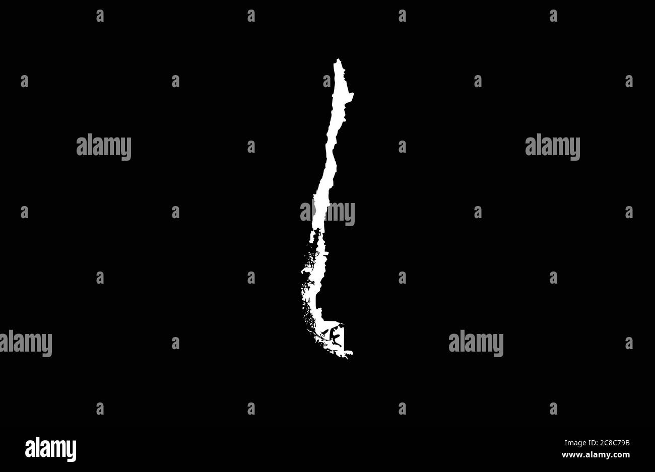 Chile map outline vector illustration Stock Vector Image & Art - Alamy