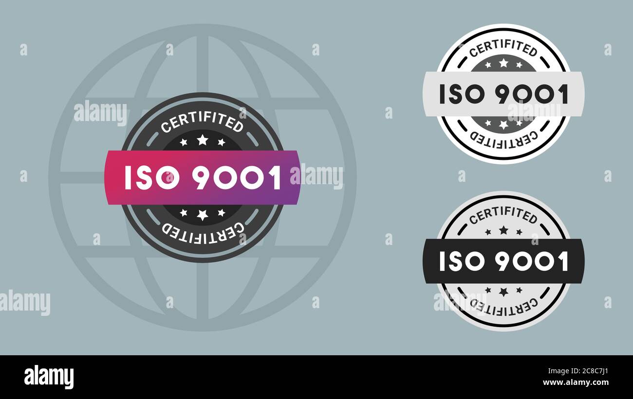 ISO 9001 Certified stamp vector illustration. Vector certificate icon ...