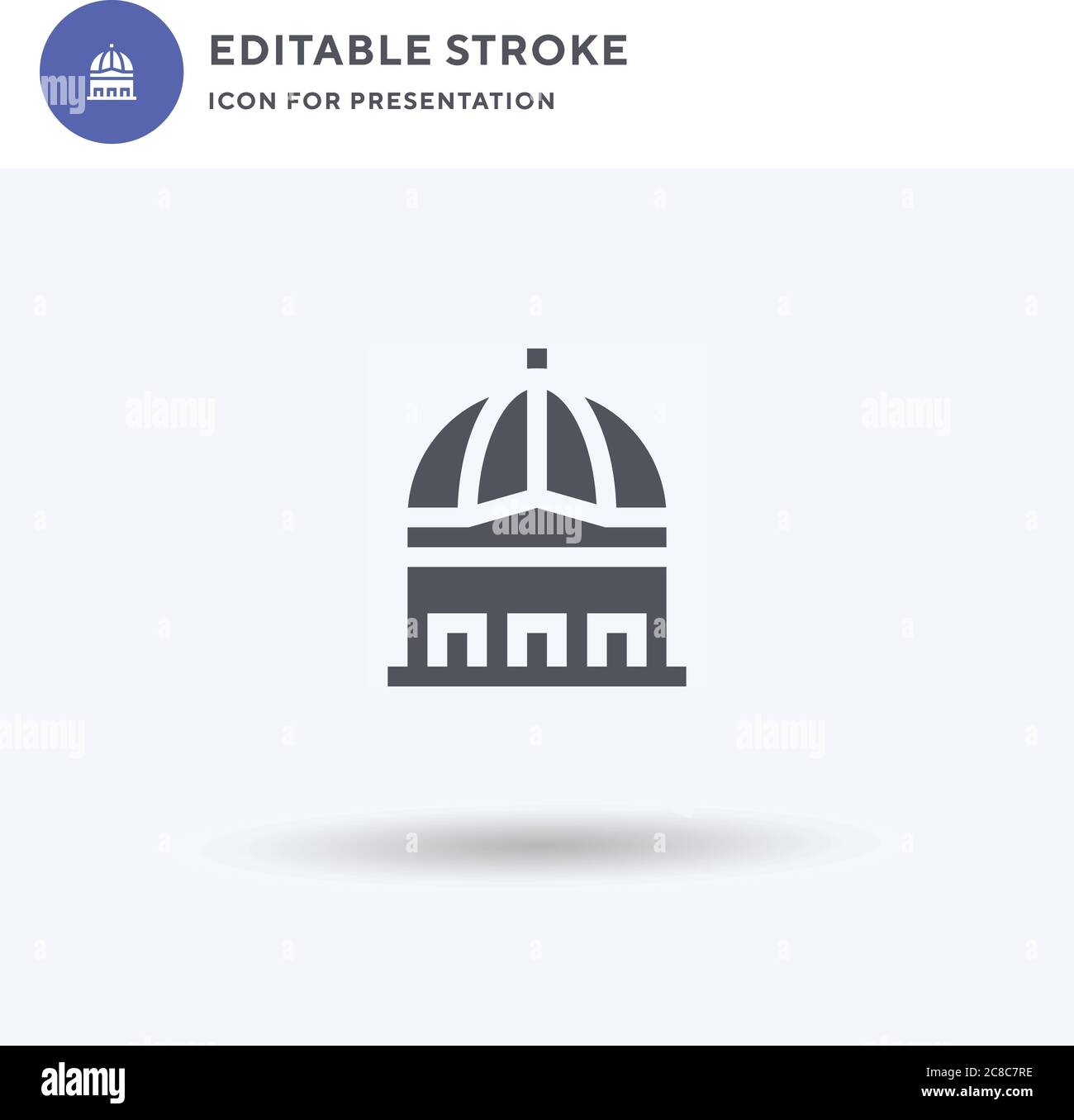 Berlin Cathedral icon vector, filled flat sign, solid pictogram isolated on white, logo ...