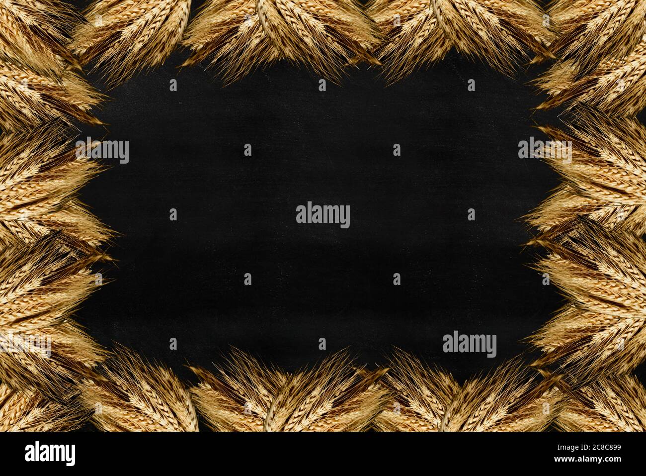 wheat frame with rusty background space for text Stock Photo - Alamy