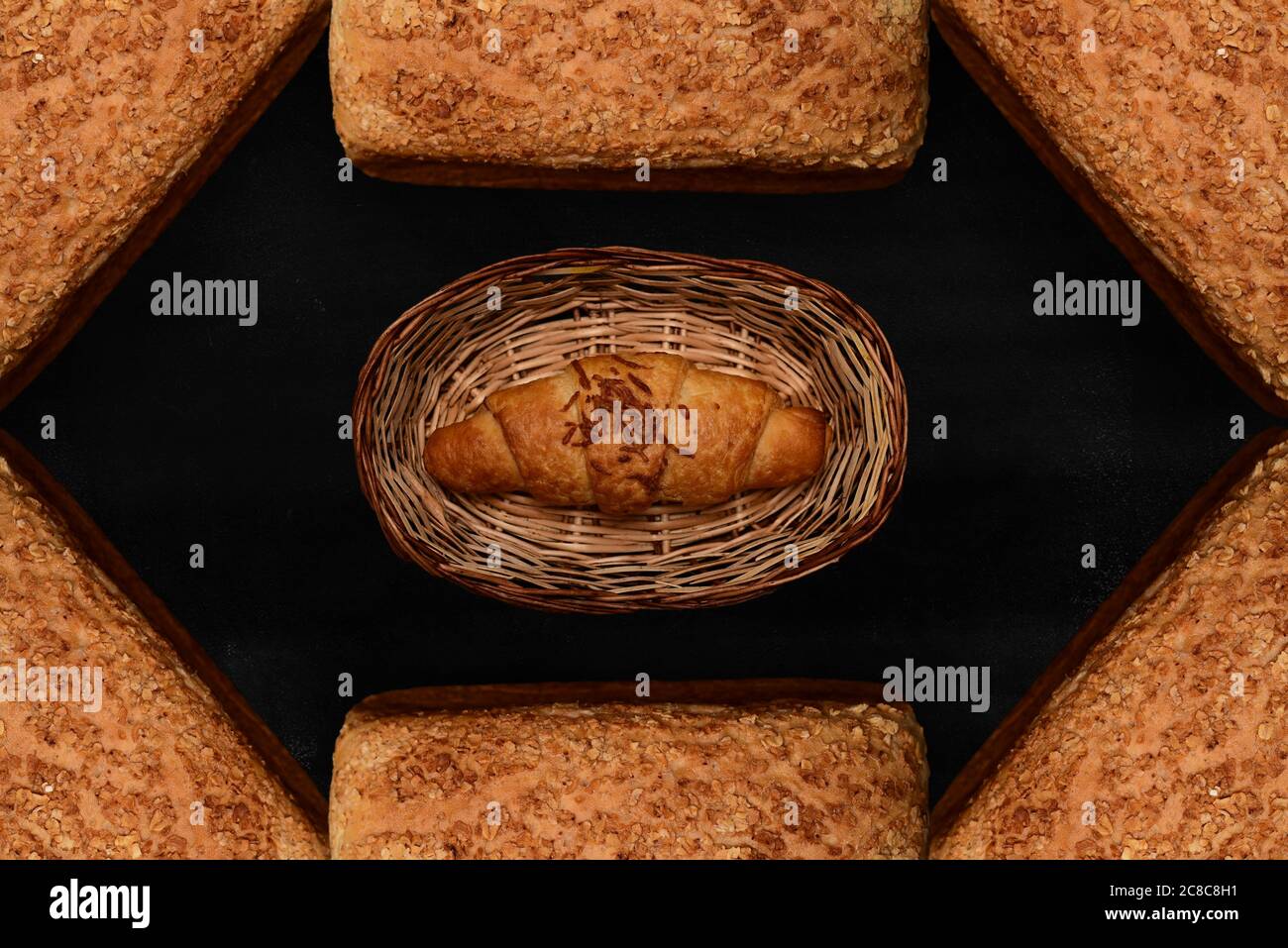 bread frame with dark rusty background Stock Photo - Alamy