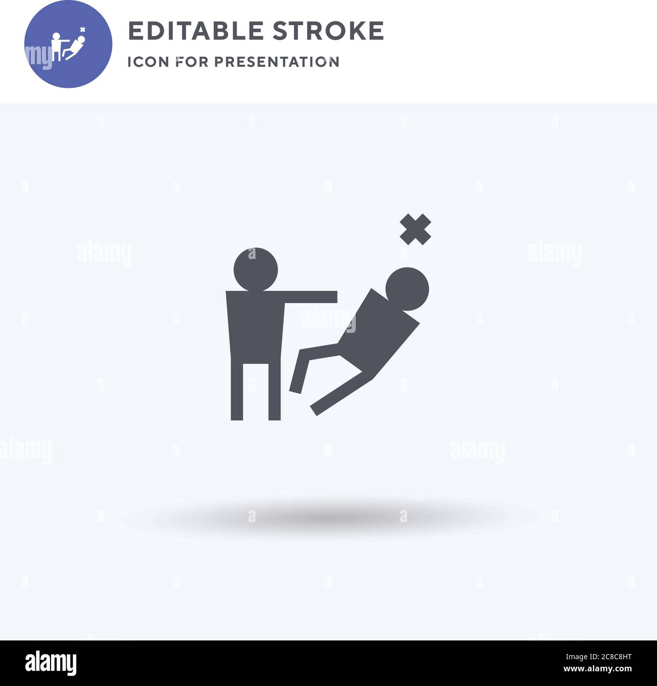 No Pushing icon vector, filled flat sign, solid pictogram isolated on ...