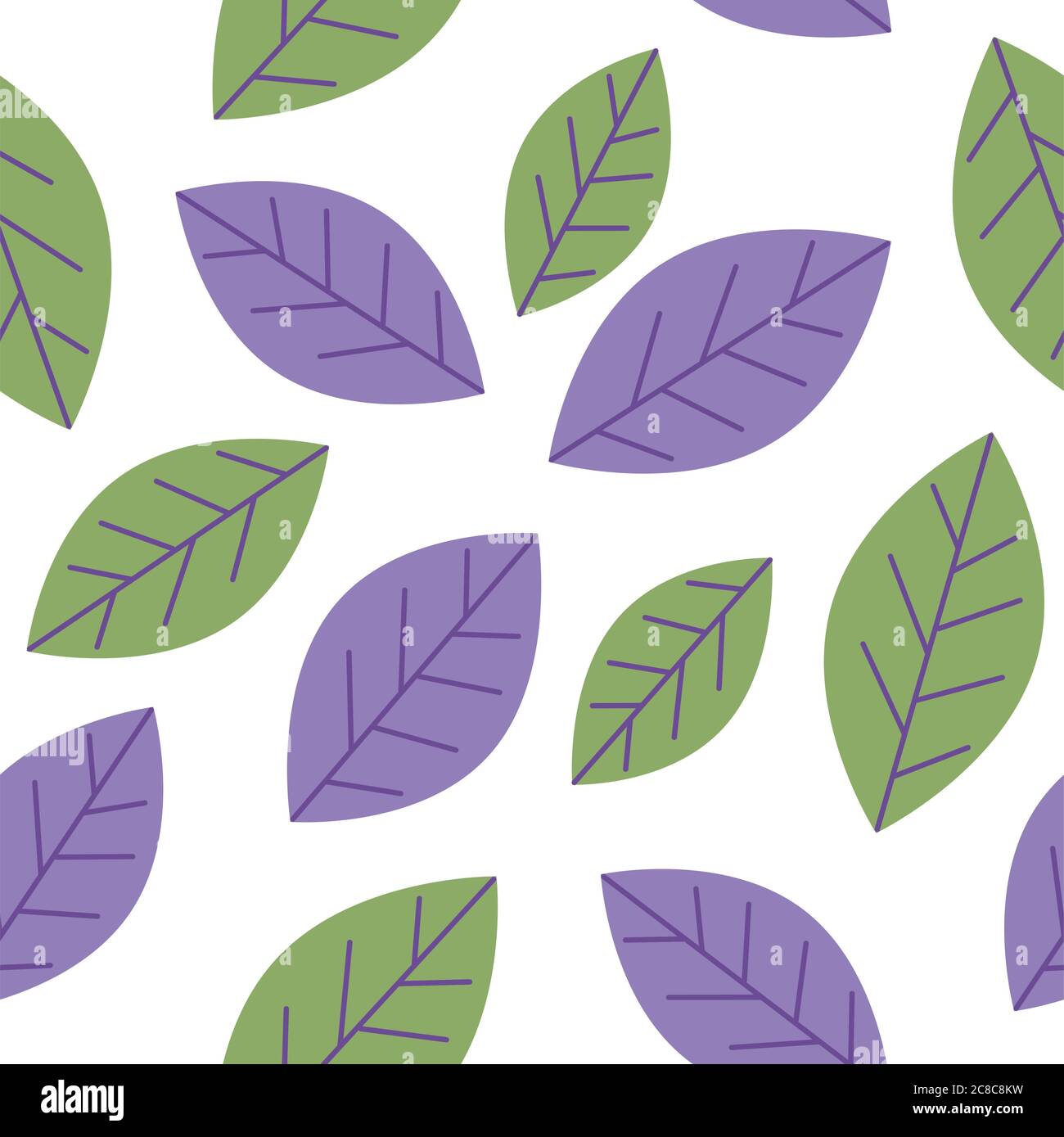 Autumn seamless plants pattern Cut Out Stock Images & Pictures - Alamy