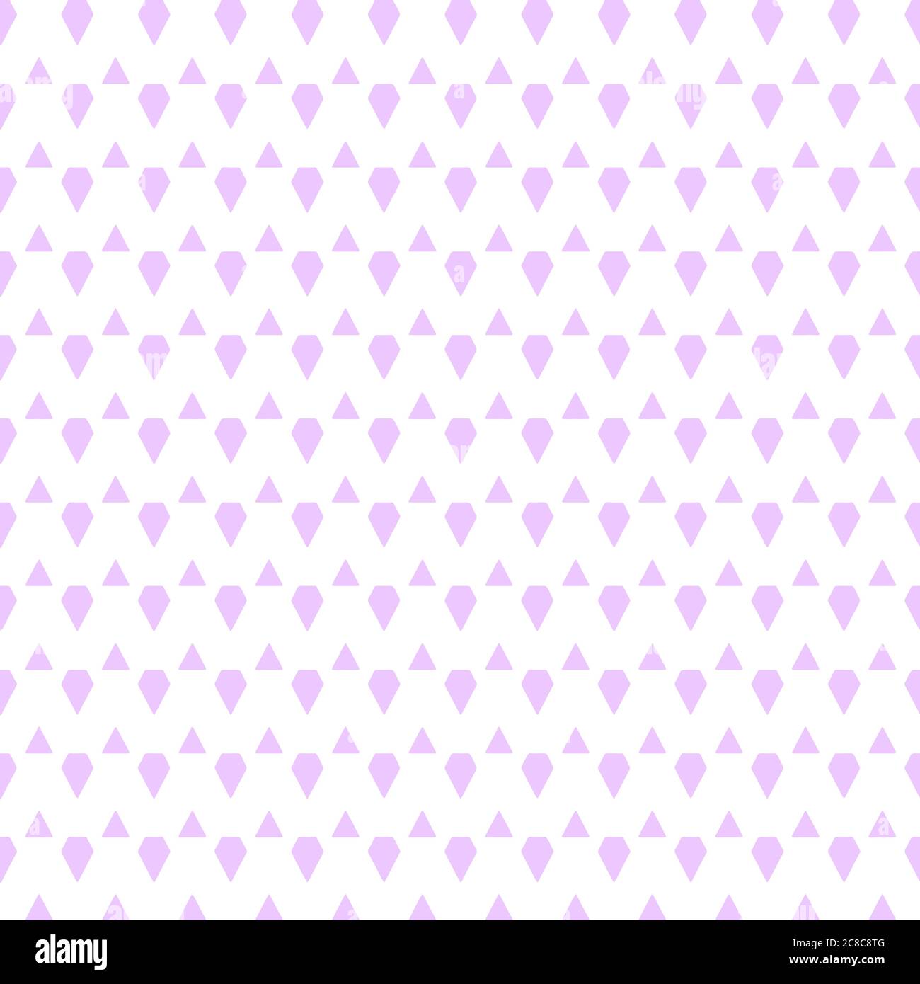 Pink triangles seamless pattern on a white background, vector Stock ...