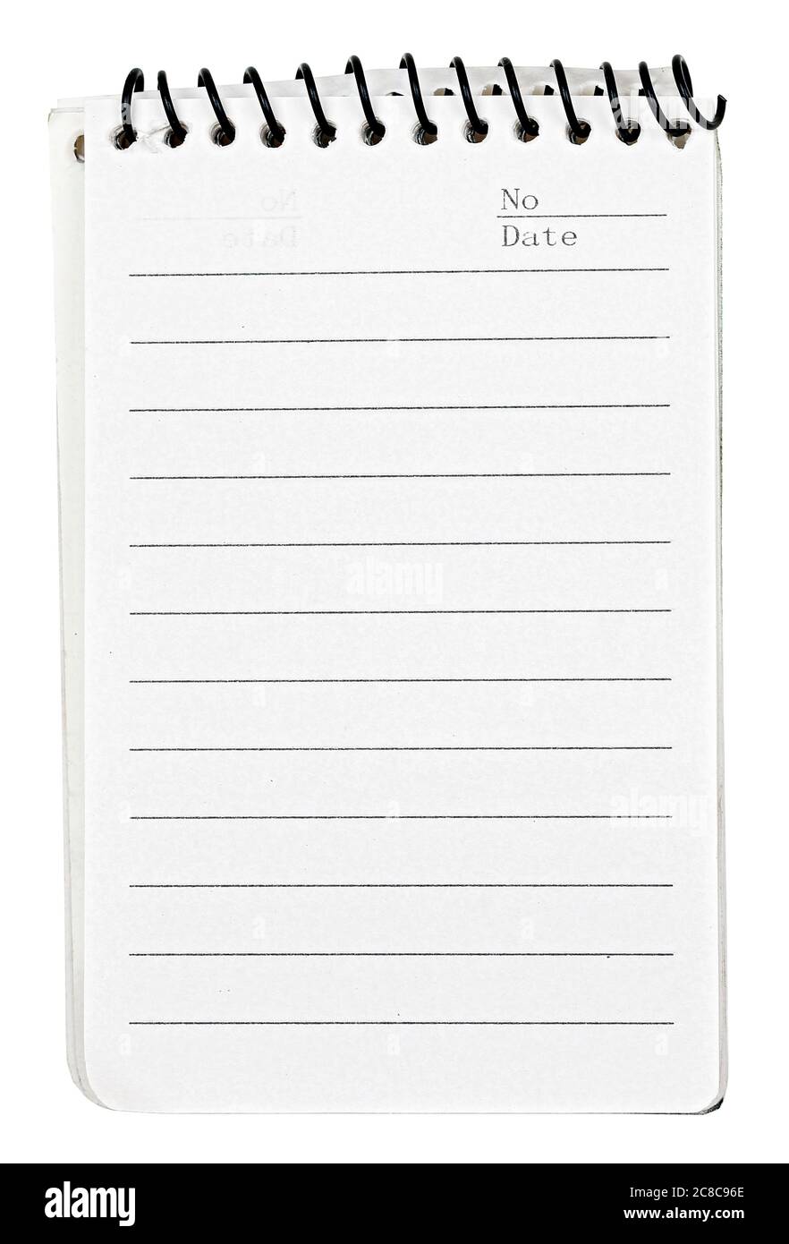 Notepad writing abstract Cut Out Stock Images & Pictures - Alamy