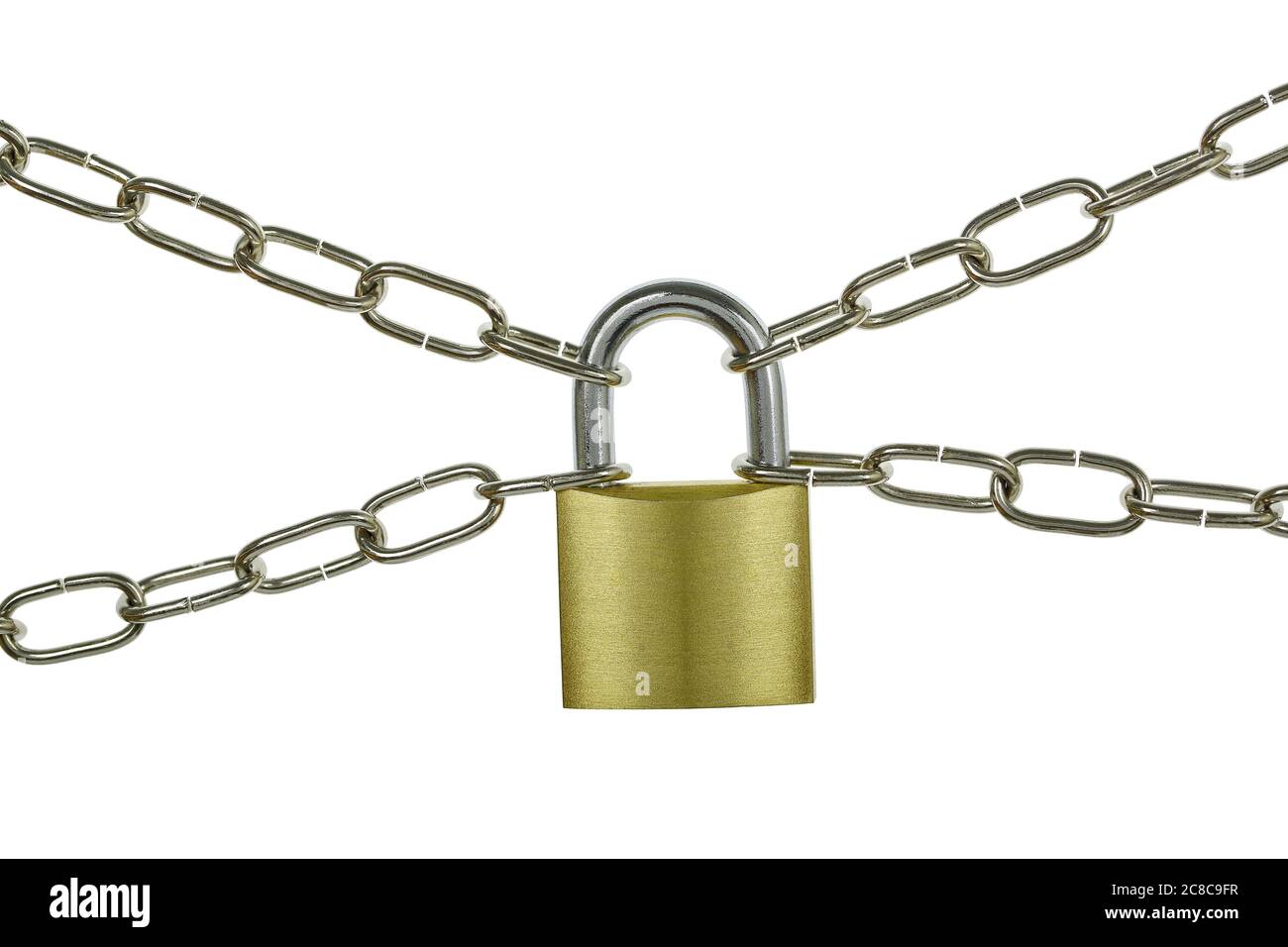 Chained padlock Cut Out Stock Images & Pictures - Alamy
