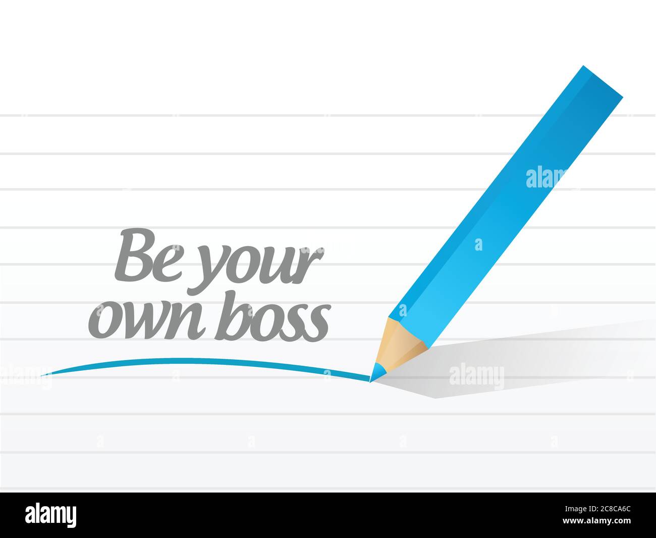 Be your own boss message illustration design over a white background ...
