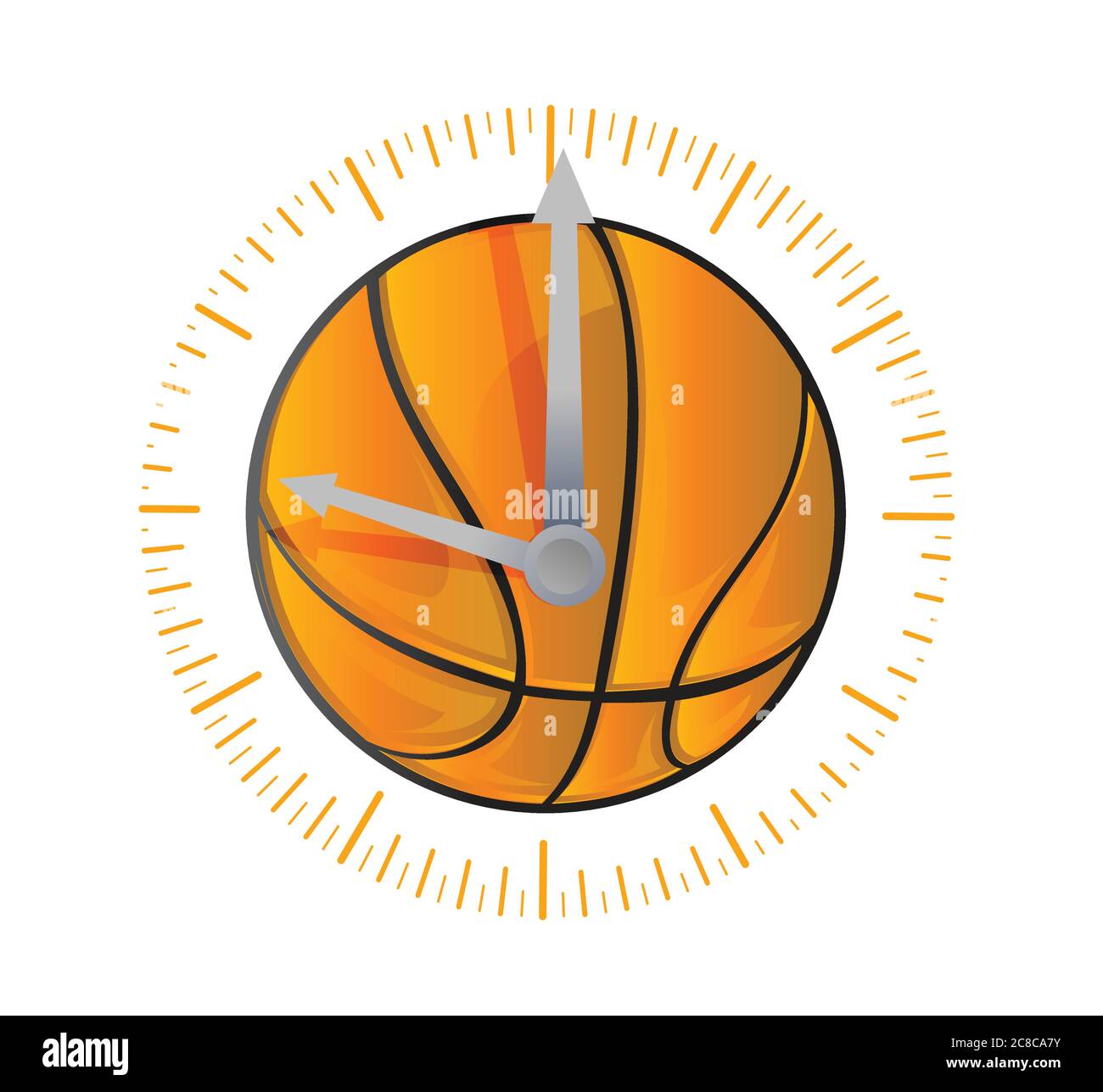 Basketball watch illustration design over a white background Stock ...