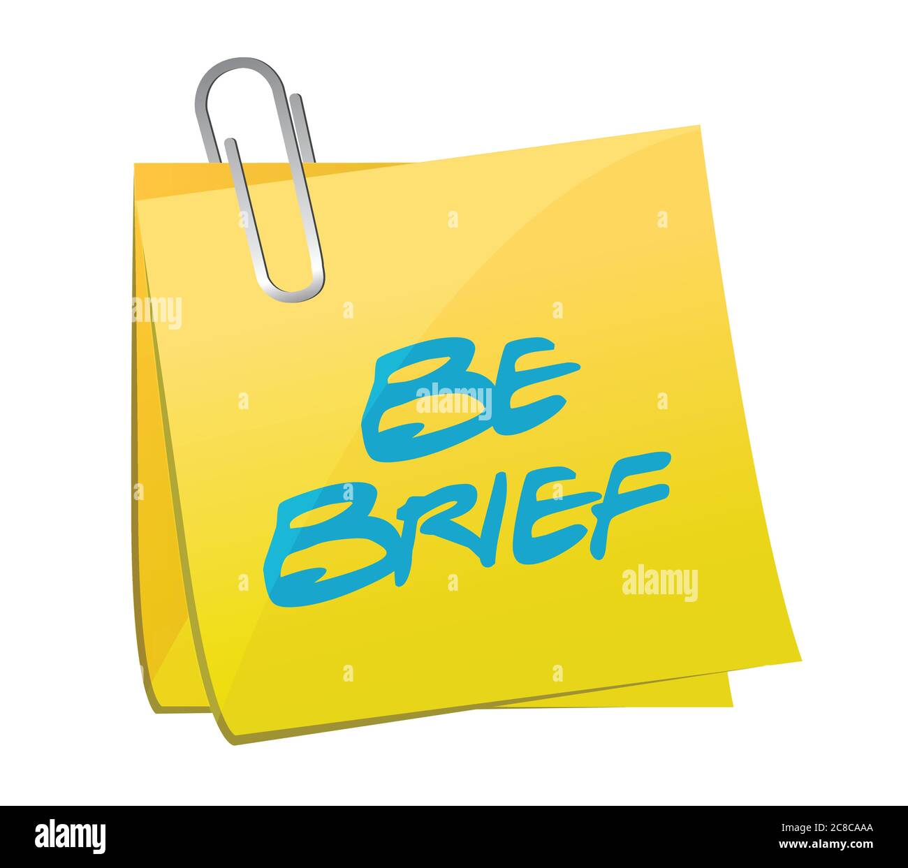 Be brief post illustration design over a white background Stock Vector ...