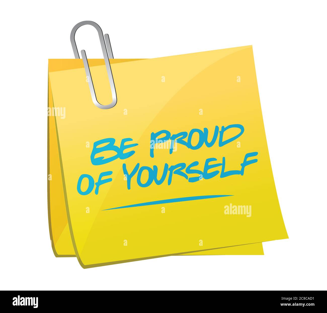 Be proud of yourself memo illustration design over a white background ...