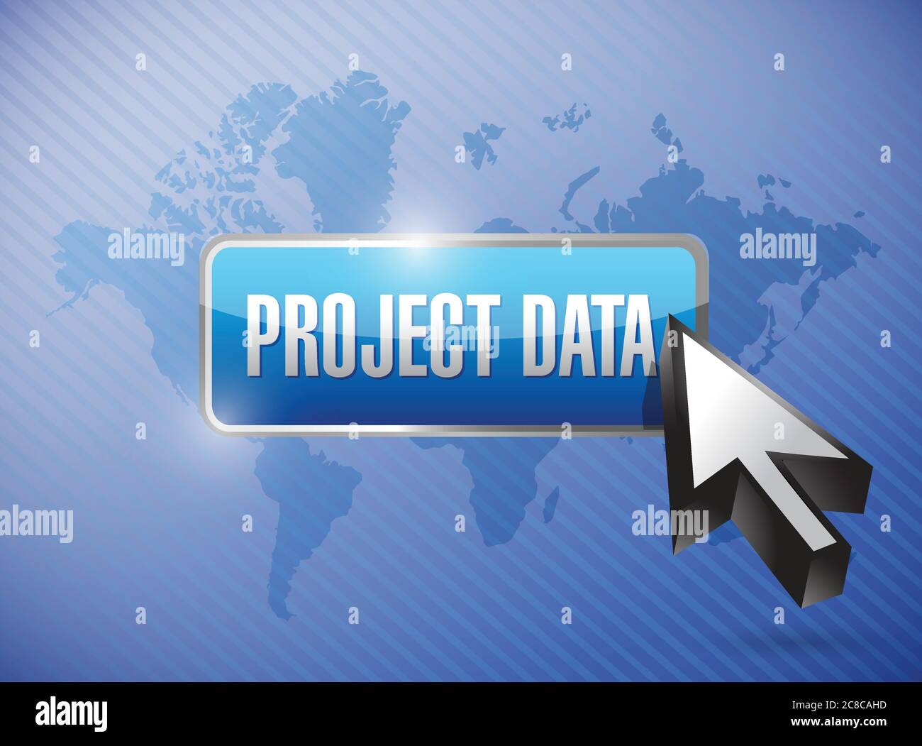 Project data button cloud currency concept illustration design over a ...