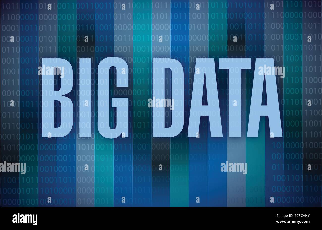 Big data sign concept illustration design over black Stock Vector Image ...