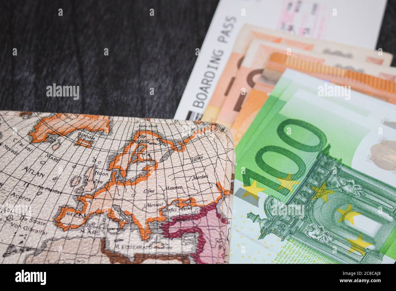 50 euro banknote on map hi-res stock photography and images - Alamy