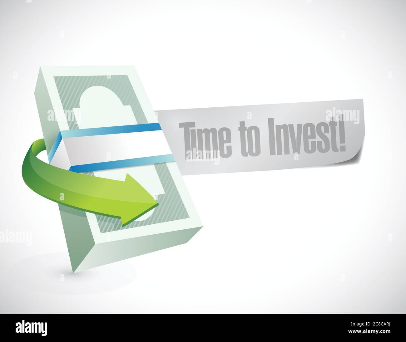 Money time to invest message illustration over a white background Stock ...
