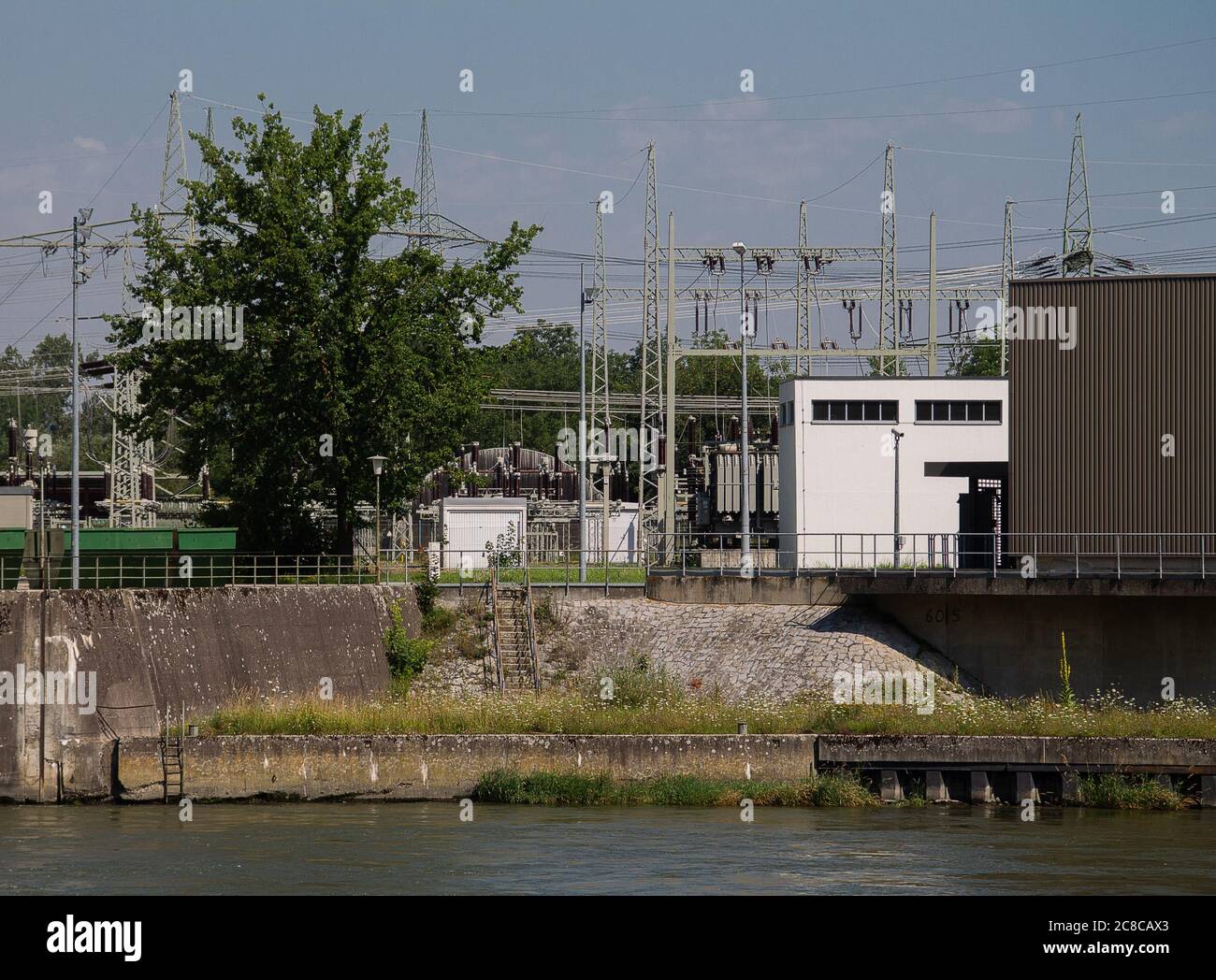 A transformer station of a hydropower plant with transistors Stock ...